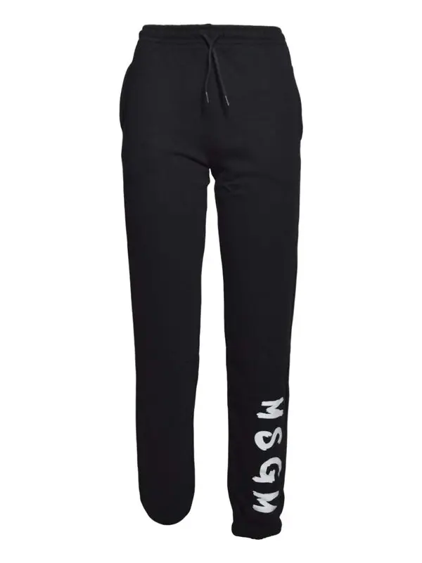 MSGM Logo Trousers - Nero