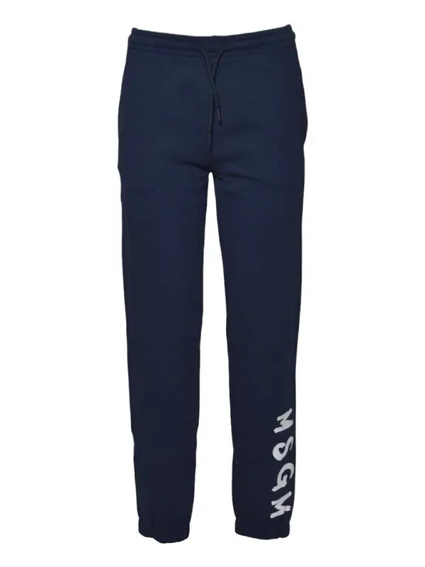 MSGM Drawstring Jogger Trousers - Blu
