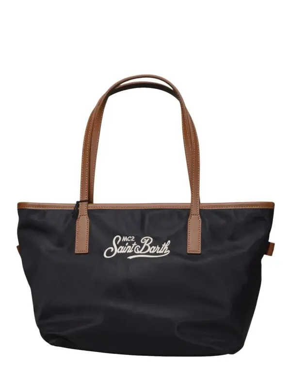 MC2 SAINT BARTH Tote Bag With Leather Accents - Nero