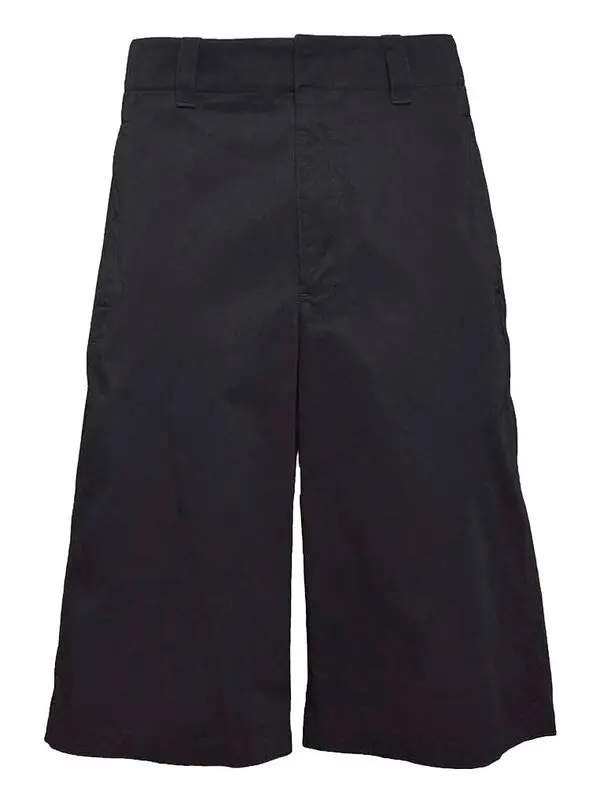 LEMAIRE Belted Wide-leg Shorts - Nero