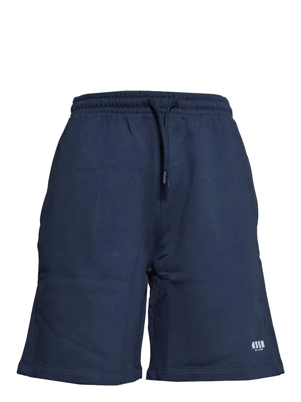 MSGM Drawstring Waist Shorts - Blu Notte