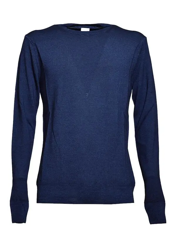 Aspesi Pure Wool Shaved Knit Pullover - Blu