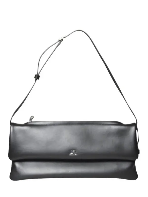 COURREGES Courrèges Black Leather Shoulder Bag - Nero