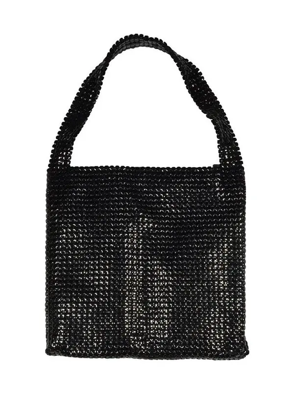 Rabanne Aluminum Metal Mesh Soft Square Shoulder Bag - Nero