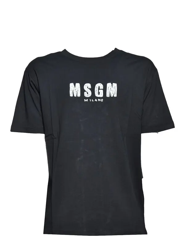 MSGM Milano" Logo T-shirt - Nero
