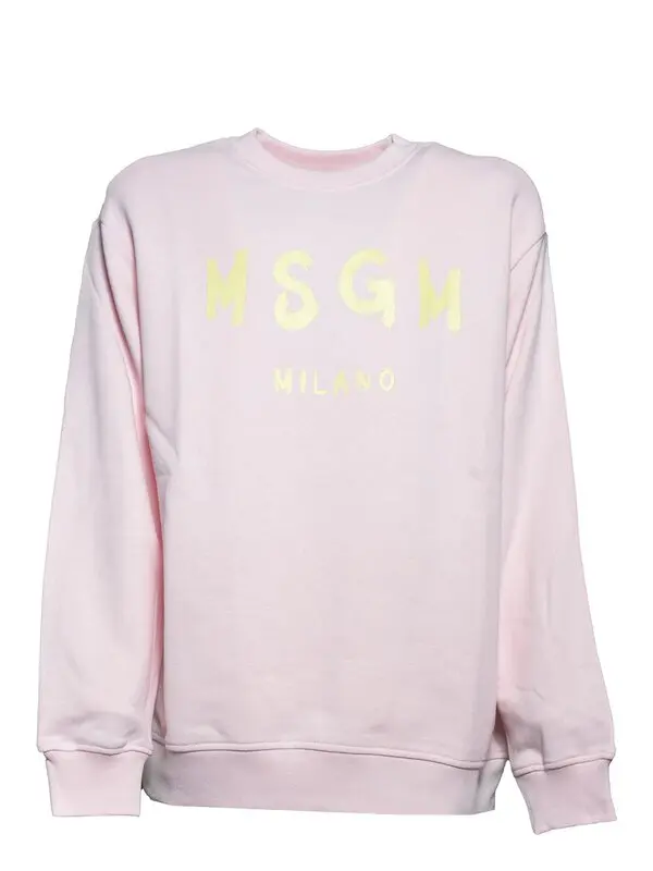 MSGM Logo Print Sweatshirt - Rosa