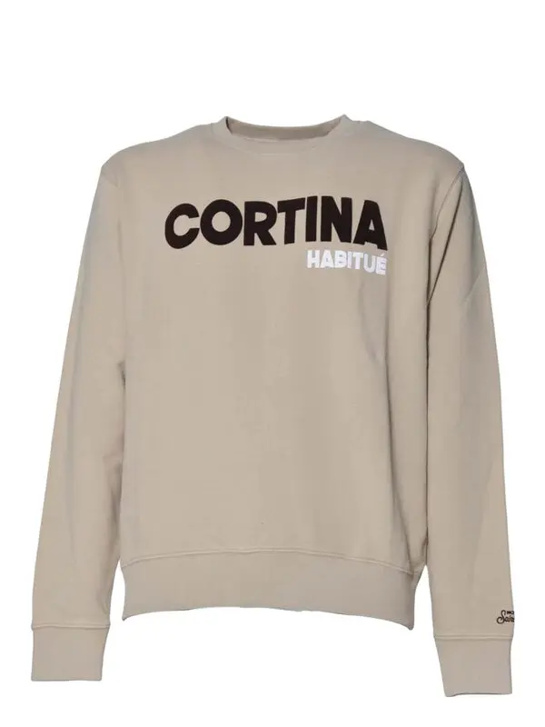 MC2 SAINT BARTH Crewneck Sweater With Graphic Detail - Beige