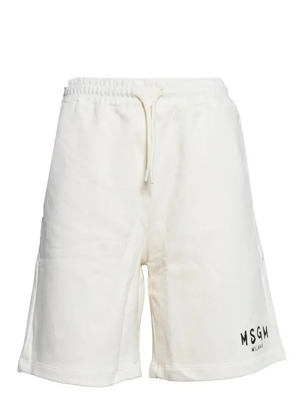 MSGM Drawstring Waist Shorts - Crema