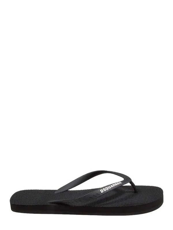 Dsquared2 Black Flip Flops - Nero/bianco