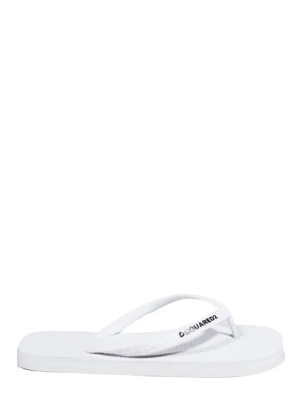 Dsquared2 White Flip Flops - Bianco