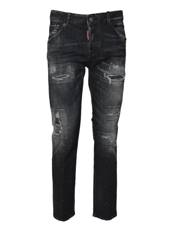 Dsquared2 Distressed Black Wash Jeans - -97
