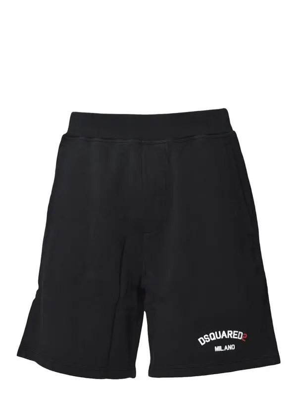 Dsquared2 Black Logo Sweat Shorts - -97