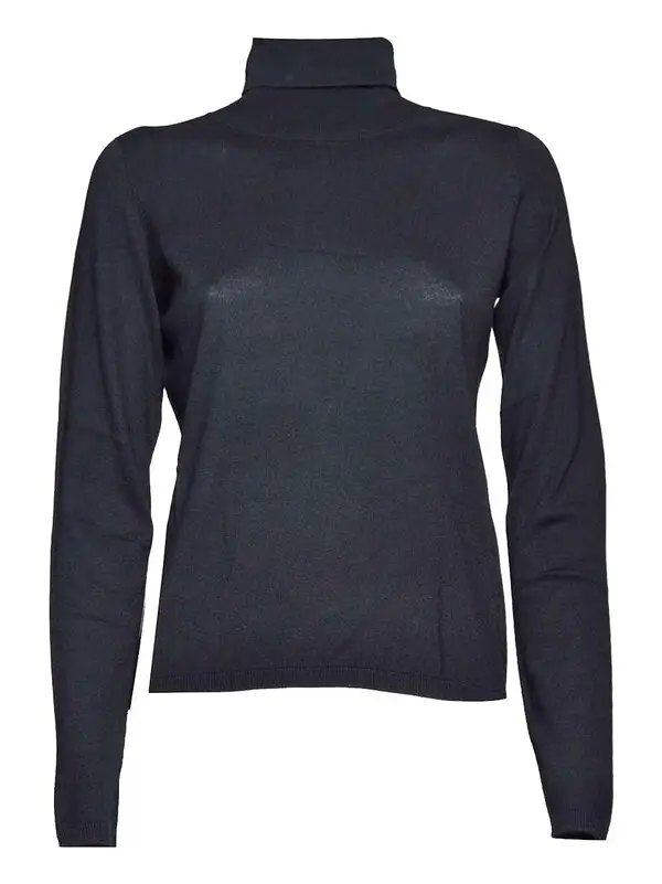 Max Mara Turtleneck Long Sleeve Sweater - Nero