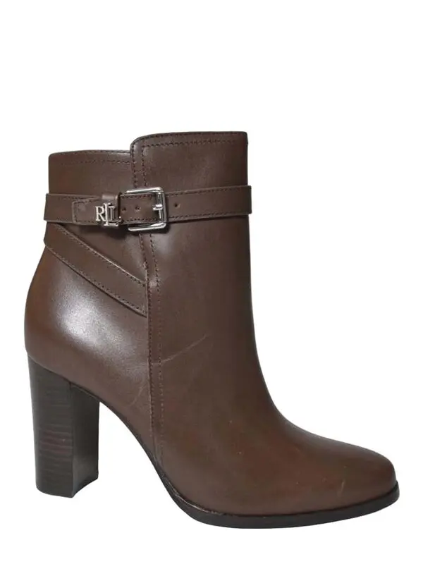 Ralph Lauren Buckled Ankle Boots - Marrone