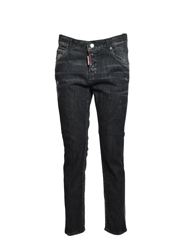 Dsquared2 Distressed Black Wash Jeans - Nero