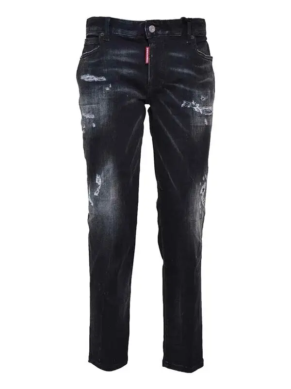Dsquared2 Cropped Stretch Cotton Denim Jeans - -97