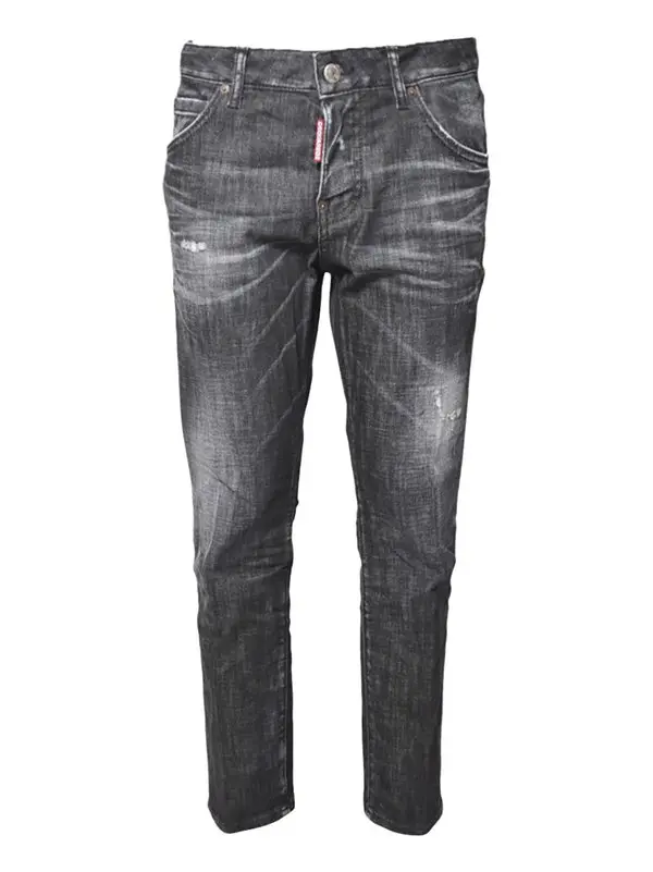 Dsquared2 Distressed Black Wash Jeans - Nero