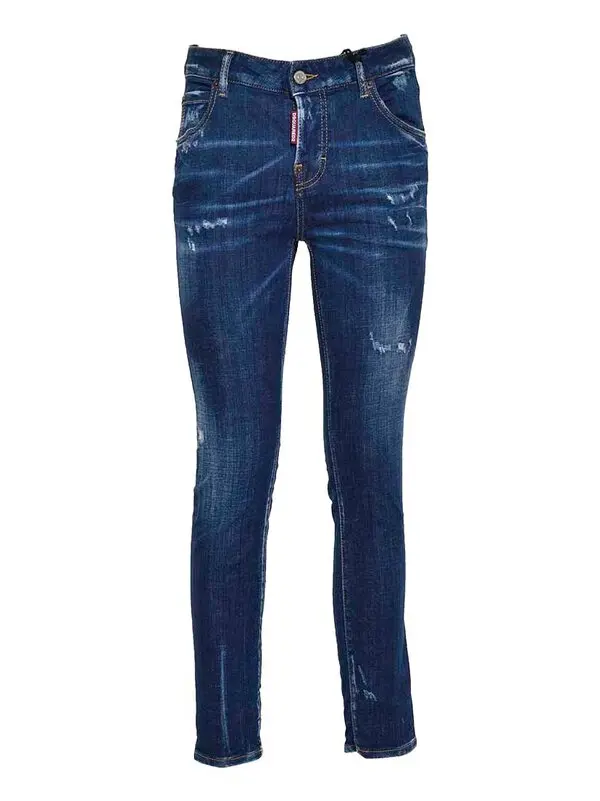 Dsquared2 Blue Cotton Denim Jeans - Blu Denim