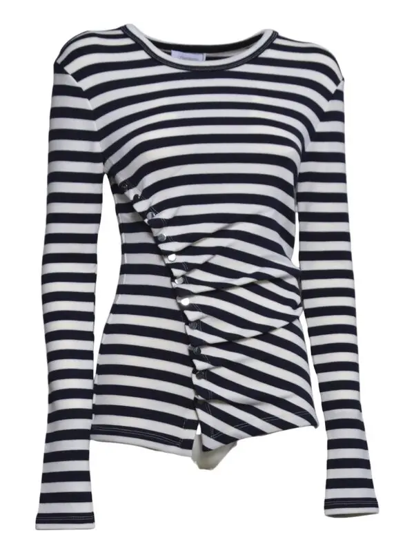 Rabanne Striped Sweater - Blu/panna
