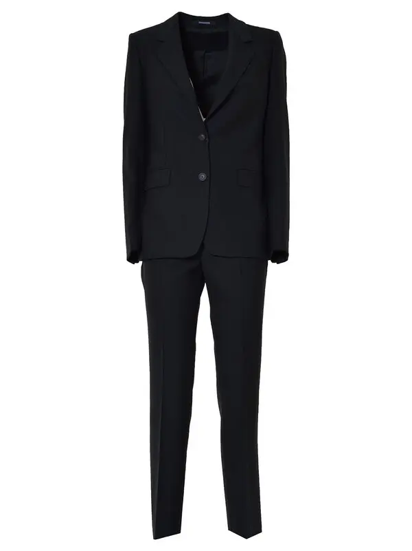 Tagliatore Black Suit Jacket And Trousers - Nero