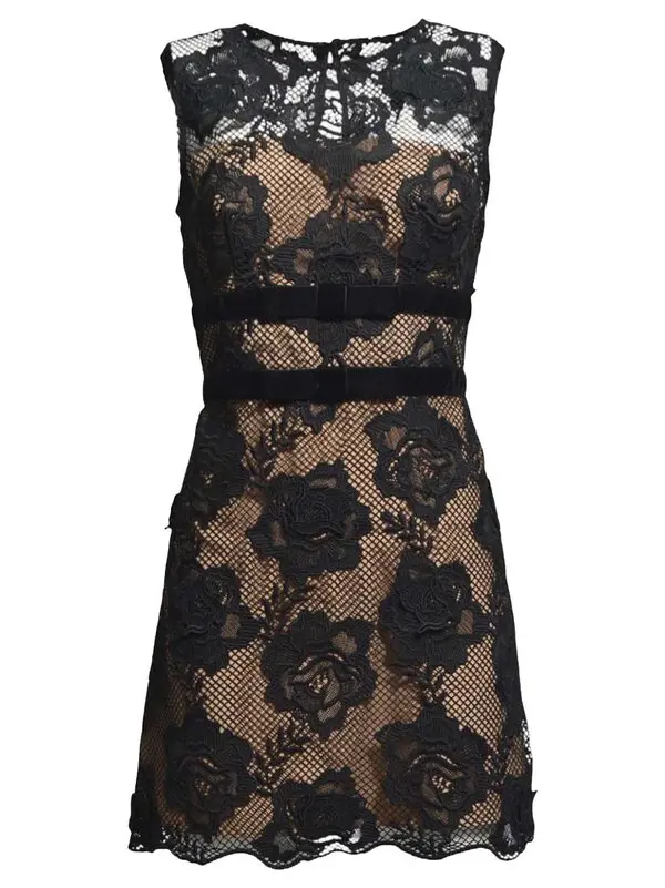 SELF-PORTRAIT Black Lace Dress - -97