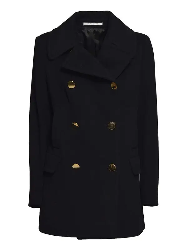 Tagliatore Double Breasted Coat - Nero