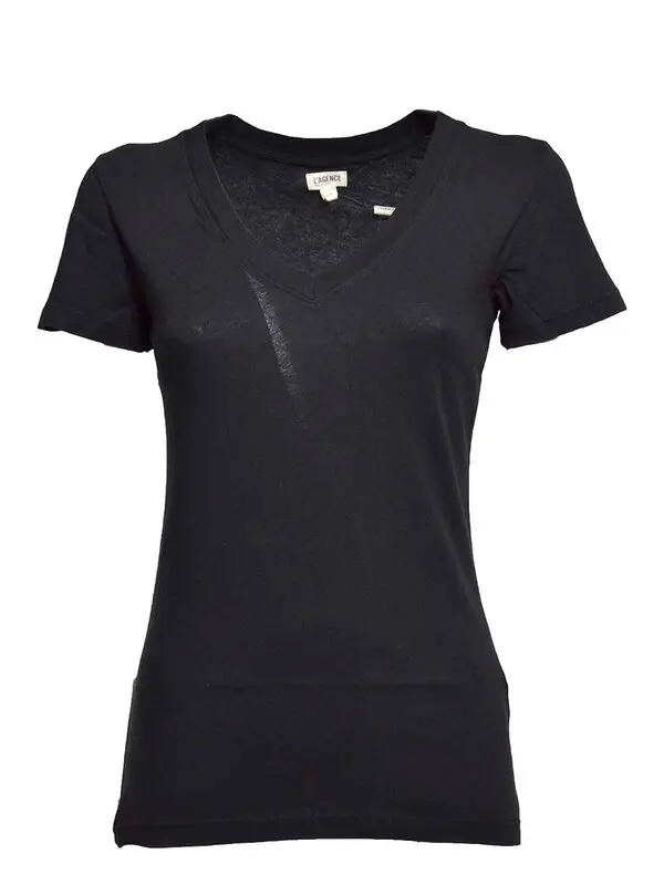L'Agence V-neck T-shirt - Nero