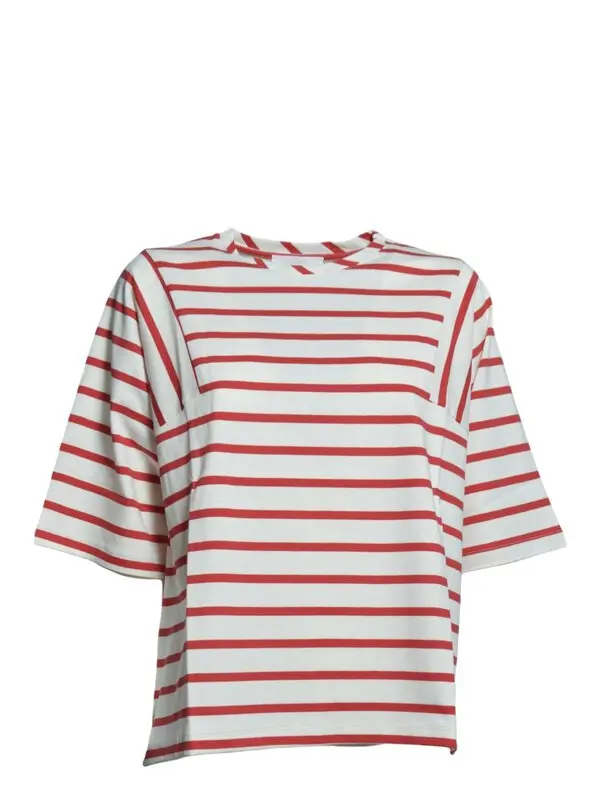 SOLOTRE Striped T-shirt - Bianco/rosso