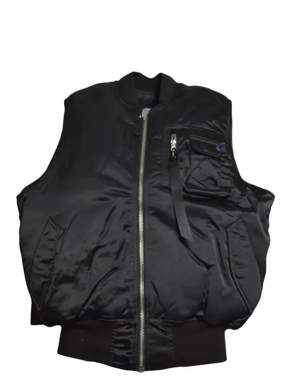 Alpha Industries Black Zip-up Vest - Nero