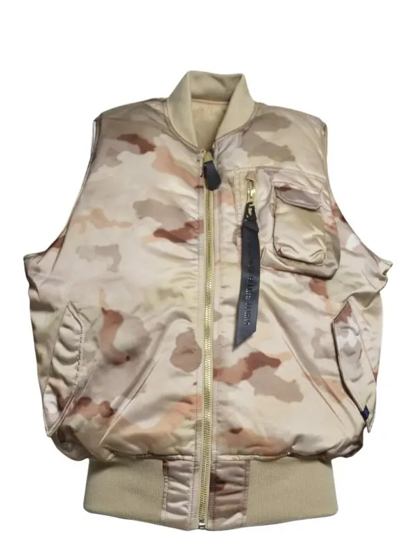 Alpha Industries Camouflage Zip-up Vest - Camouflage Sabbia
