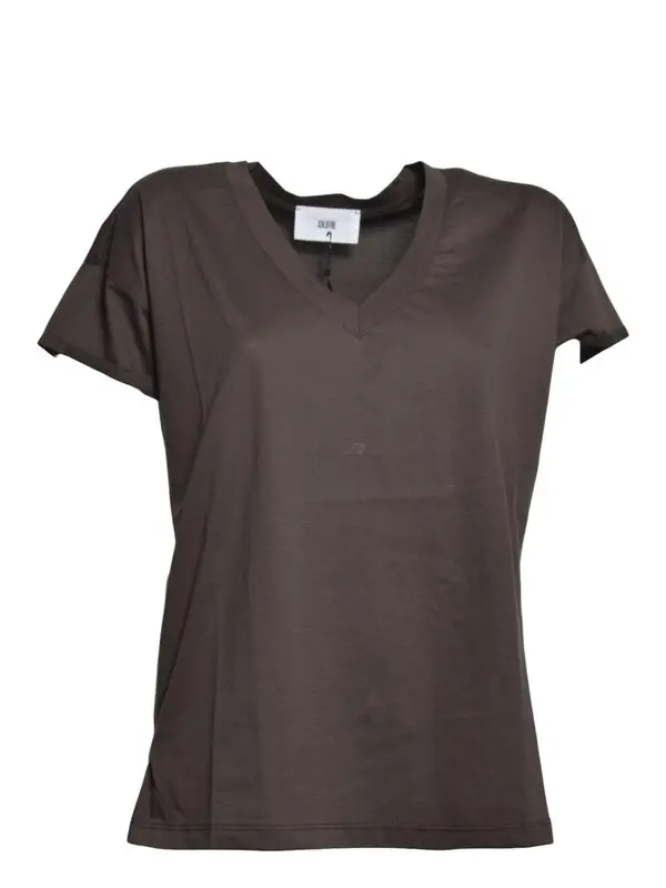SOLOTRE V-neck T-shirt - Testa Di Moro