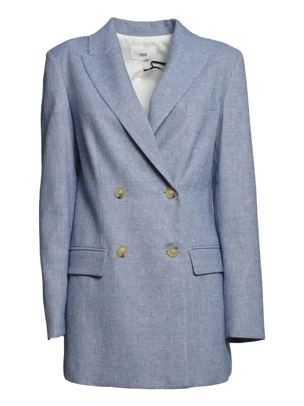 SOLOTRE Double Breasted Blazer - Denim