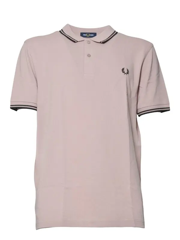 Comme Des Garçons Polo Shirt With Trimmed Collar And Cuffs - Rosa