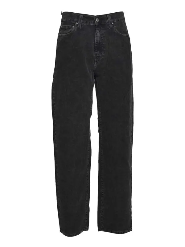 Carhartt Work In Progress Acid Wash Straight Leg Jeans - Nero
