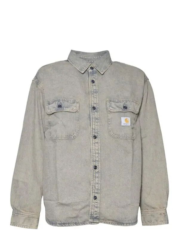 Carhartt Work In Progress Classic Collar Long Sleeve Shirt - Blu