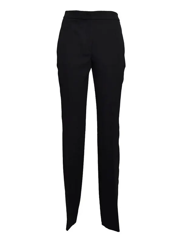 Moschino Pure Virgin Wool Tailored Trousers - Nero