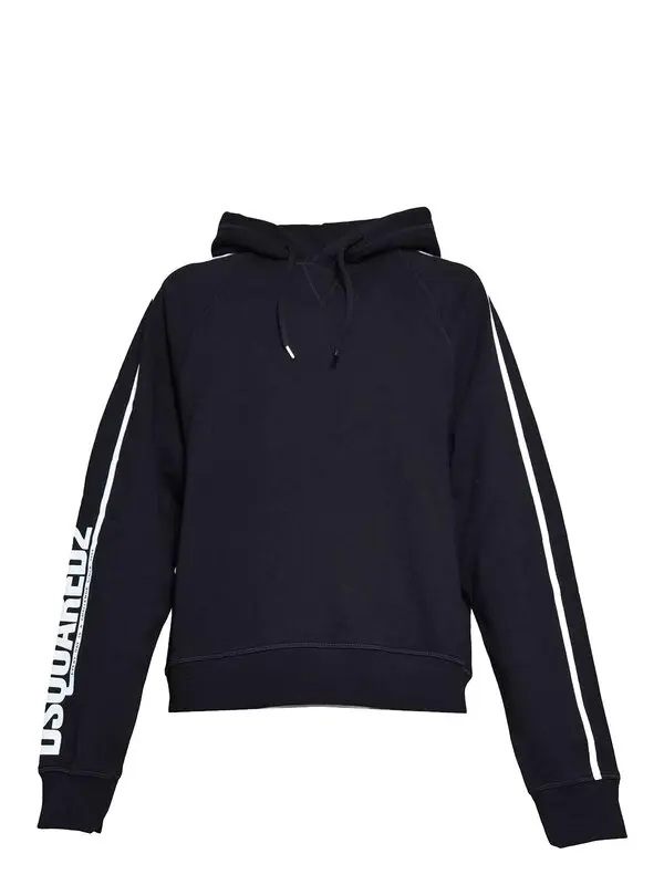 Dsquared2 Graphic Print Hooded Sweatshirt - Nero