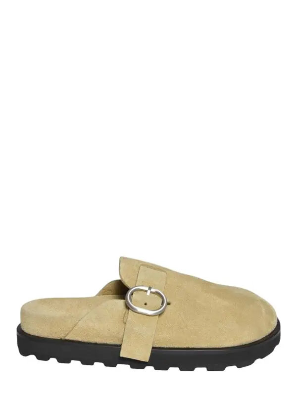 JIL SANDER Buckled Clogs - Cammello