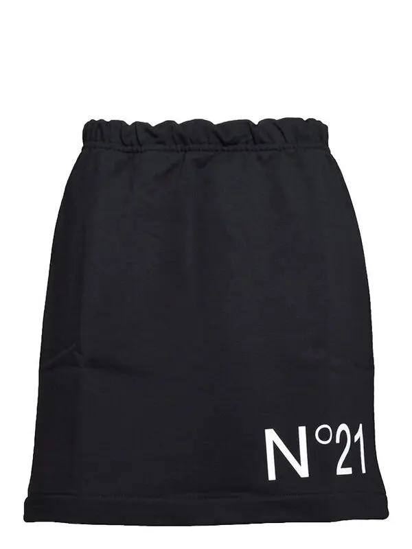 N°21 Black Skirt With Elasticated Waist - Nero