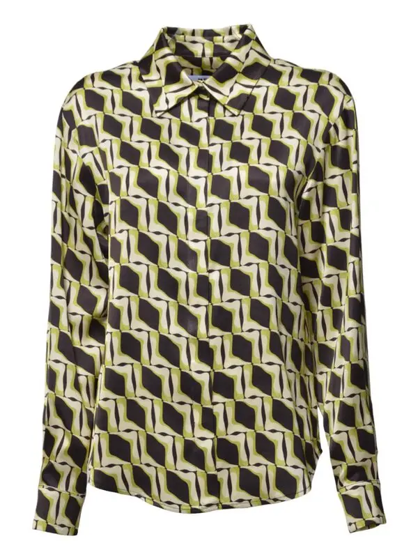 MSGM Geometric Print Shirt - Multicolour
