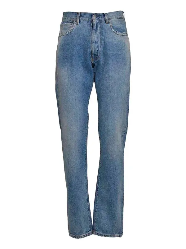 MAISON MARGIELA Medium Wash Cotton Jeans - Denim