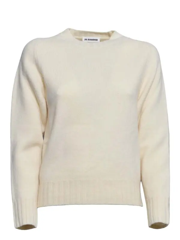 JIL SANDER Crew Neck Pullover - Beige