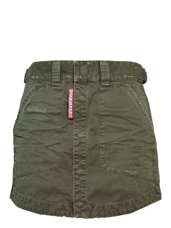 Dsquared2 Cargo Skirt - Verde Militare