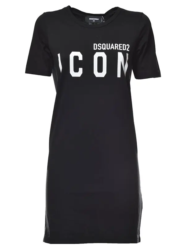 Dsquared2 Icon T-shirt Dress - Nero/bianco
