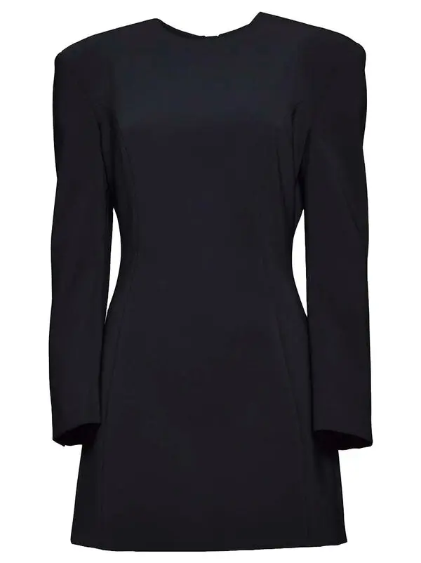 Dsquared2 Black Long Sleeve Zip Up Mini Dress - Nero