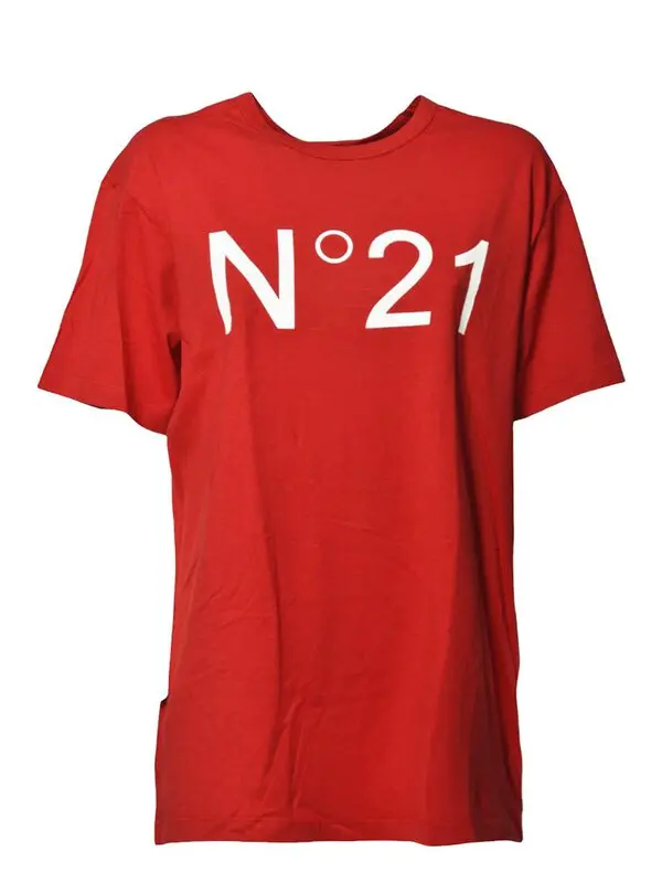 N°21 T-shirt With Logo - Rosso