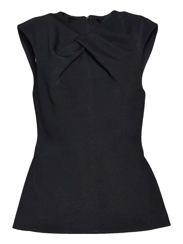 JIL SANDER Sleeveless Bow Detail Top - Nero