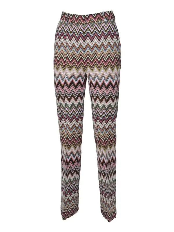 Missoni Chevron Pattern Trousers - Multicolour