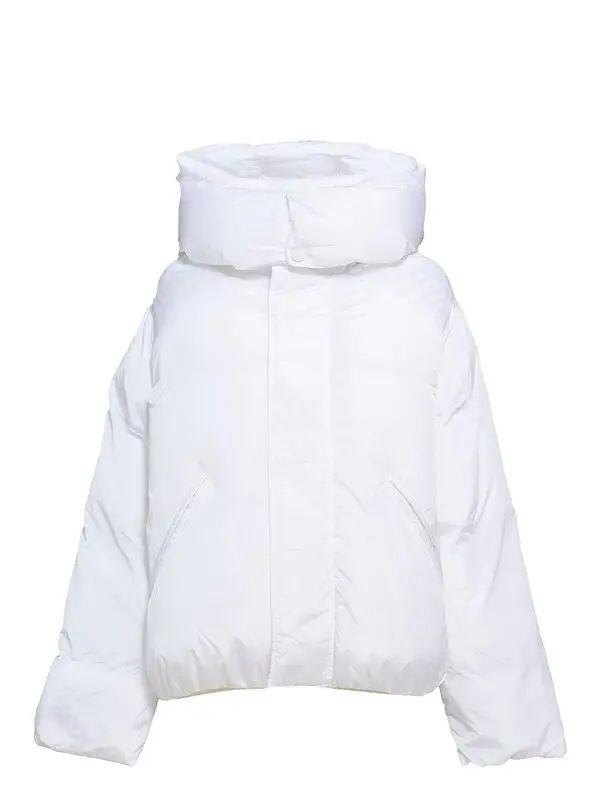 MAISON MARGIELA Short Down Jacket With High Collar And Removable Hood - Bianco