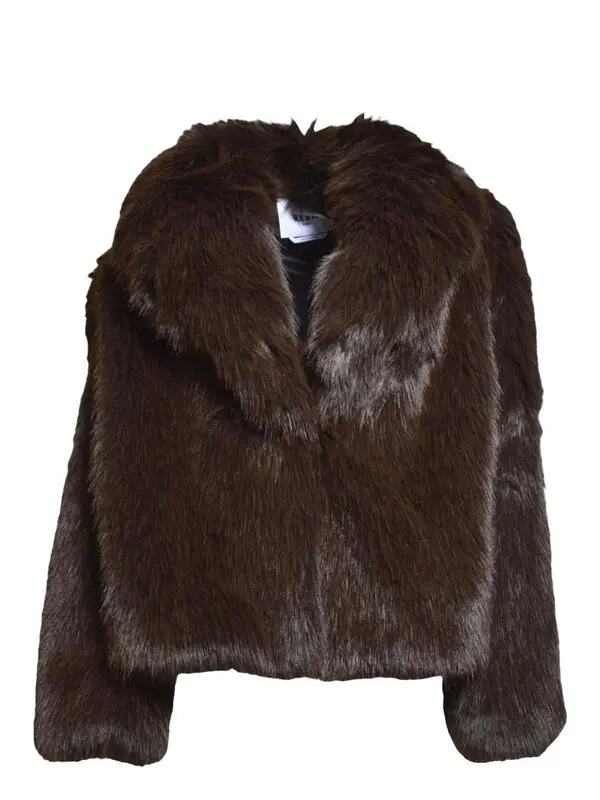 MSGM Fur Coat - Cioccolato